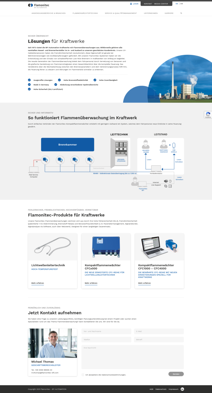Marketing-Agentur Referenz: Flamonitec - PixelProduction
