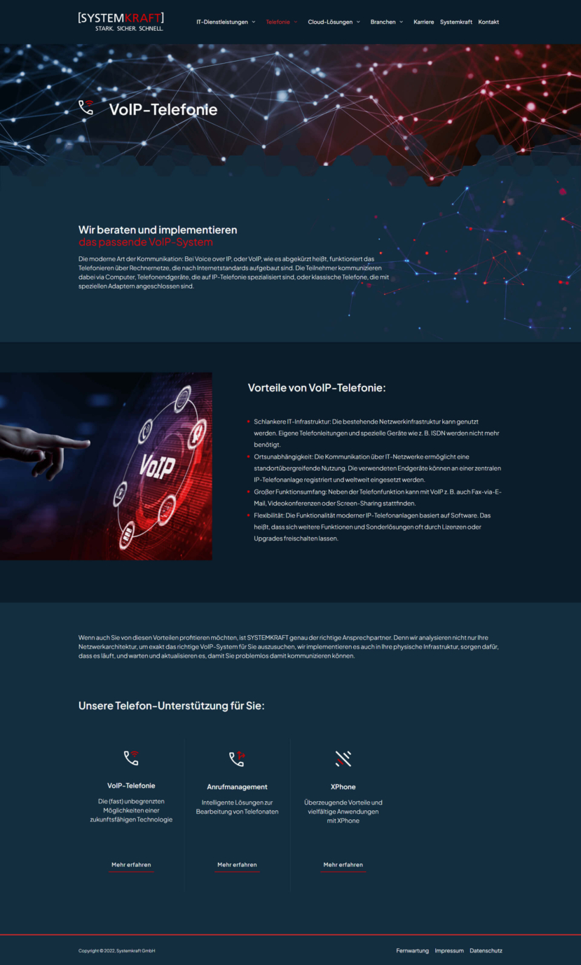 Marketing-Agentur Referenz: Systemkraft (neu) - PixelProduction